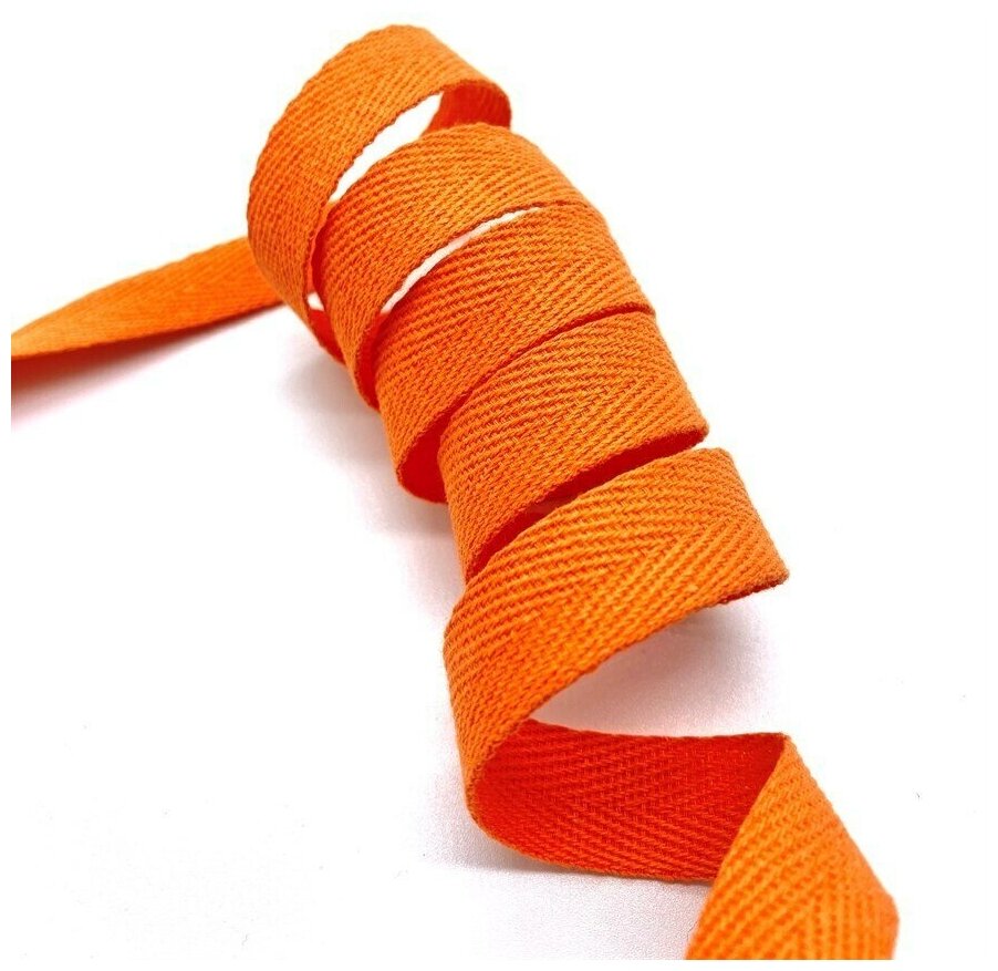Лента киперная хлопок шир.20 мм цв.157 оранжевый упак.10 м