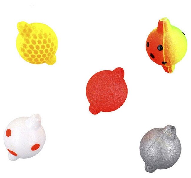 Набор бусин Mikado SURFCAST MIX COLOR (разноцветные, шар с бубышками, 10 мм) упак.= 12шт.