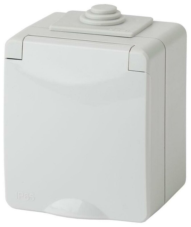 Розетка ОП 2P+E 11-2601-03 16А-250В IP65 сер. ЭРА Б0035988 (5шт. в упак.)