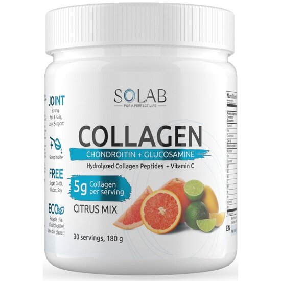 БАД Solab Коллаген + витамин С Цитрусовый микс 30 порц. 180г