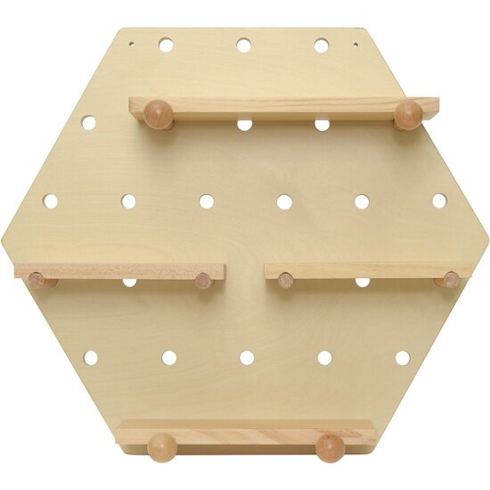 Полка Bergenson Bjorn настенная шестиугольная Shely, 43х50 см, светлое дерево