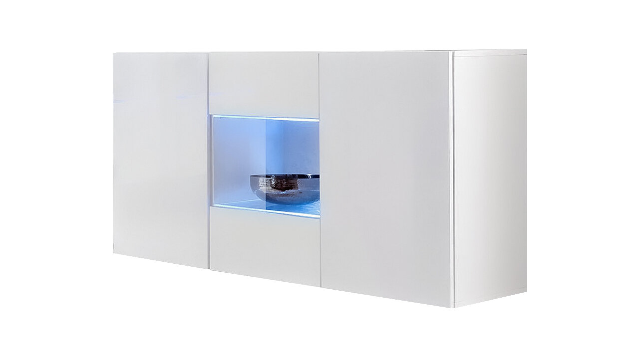 Подвесной комод Лана 2 МДФ (белый) NEW 120x40x70 см, белый, белый фасадный Дом мебели для вас