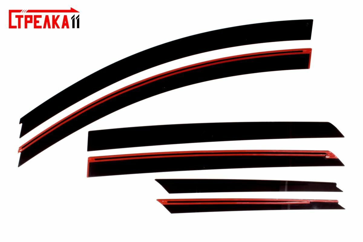 LADA VESTA SW/SW CROSS 2017-н. в. - 2D Дефлекторы окон черные