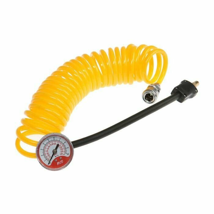 Автомобильный компрессор AVS HS-01, с манометром, 4 м. Металлический корпус, + сумка, + фонарь