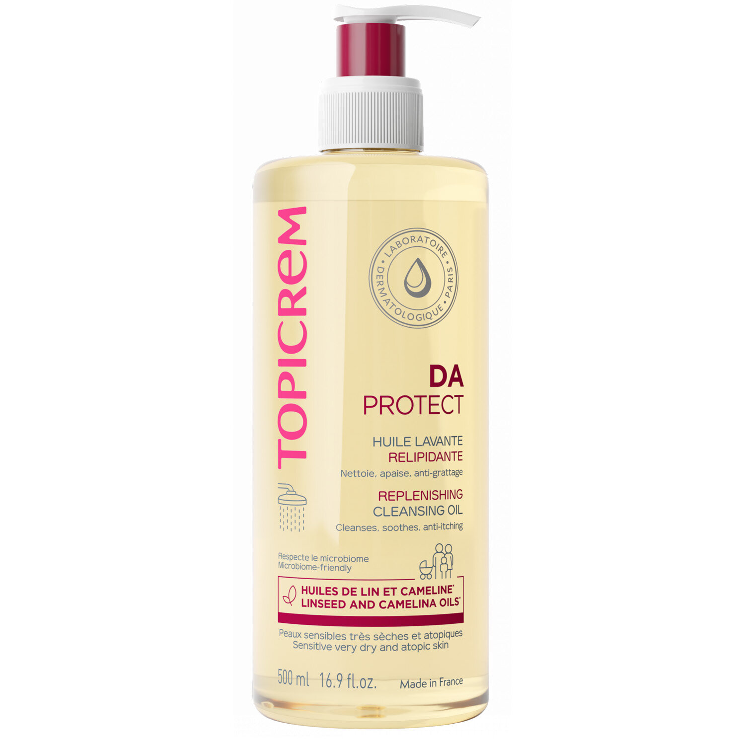 Масло очищающее липидовосстанавливающее TOPICREM DA PROTECT, 500 мл