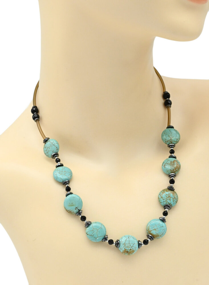 Колье, бирюза