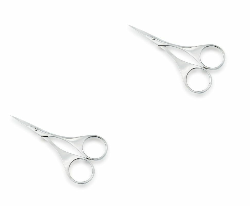 Ellis Cosmetic Ножницы маникюрные Ec Rn 014 прямые Глянцевые, 9,5 см, 2 шт