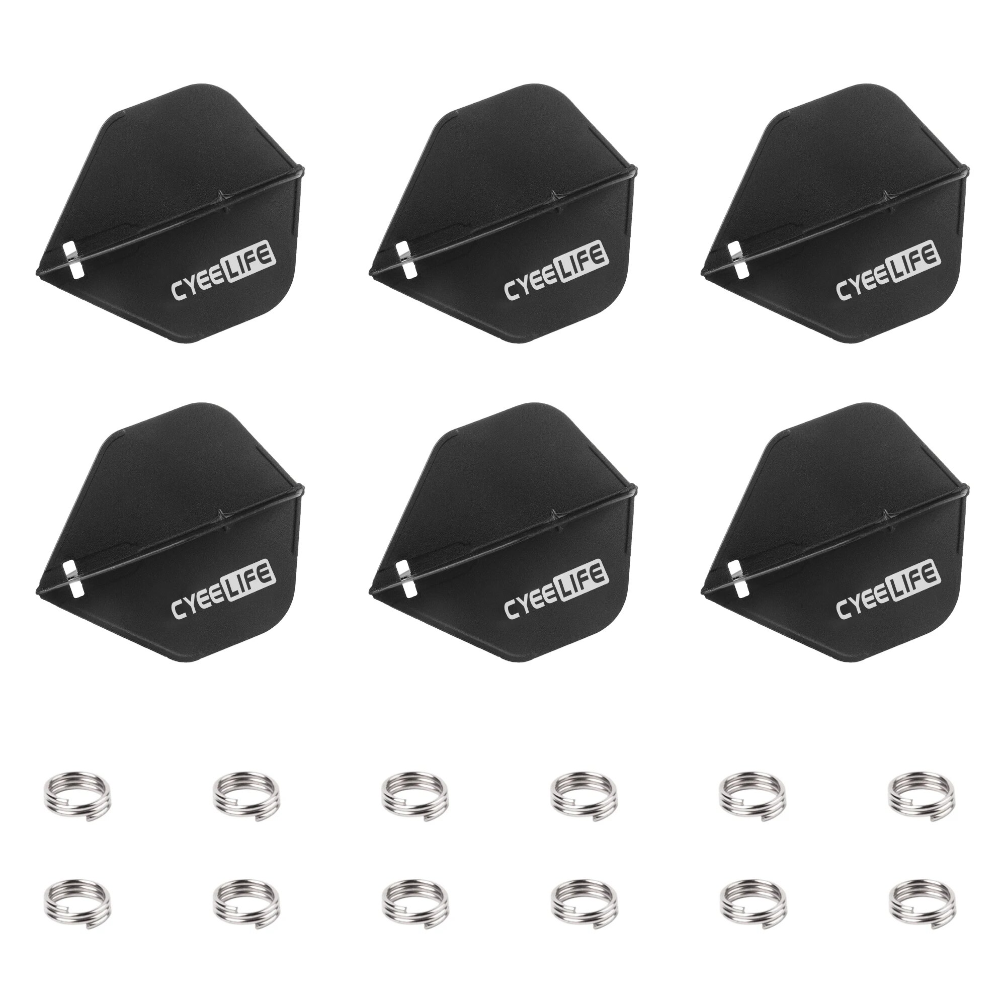 CyeeLife Dart Flight Стандартная форма +12 шт. Черный, черный