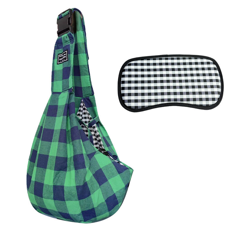 Летняя сумка для домашних животных "Рюкзак для собак", диагональ 65*30*80 см, зеленая, с сетчатой пряжкой