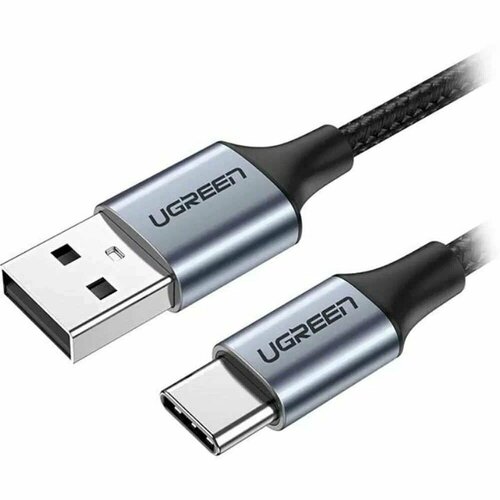 Кабель UGREEN USB-C Male to USB 2.0 Male Cable Aluminum Braid 3m US288 Space Gray (60408 ...