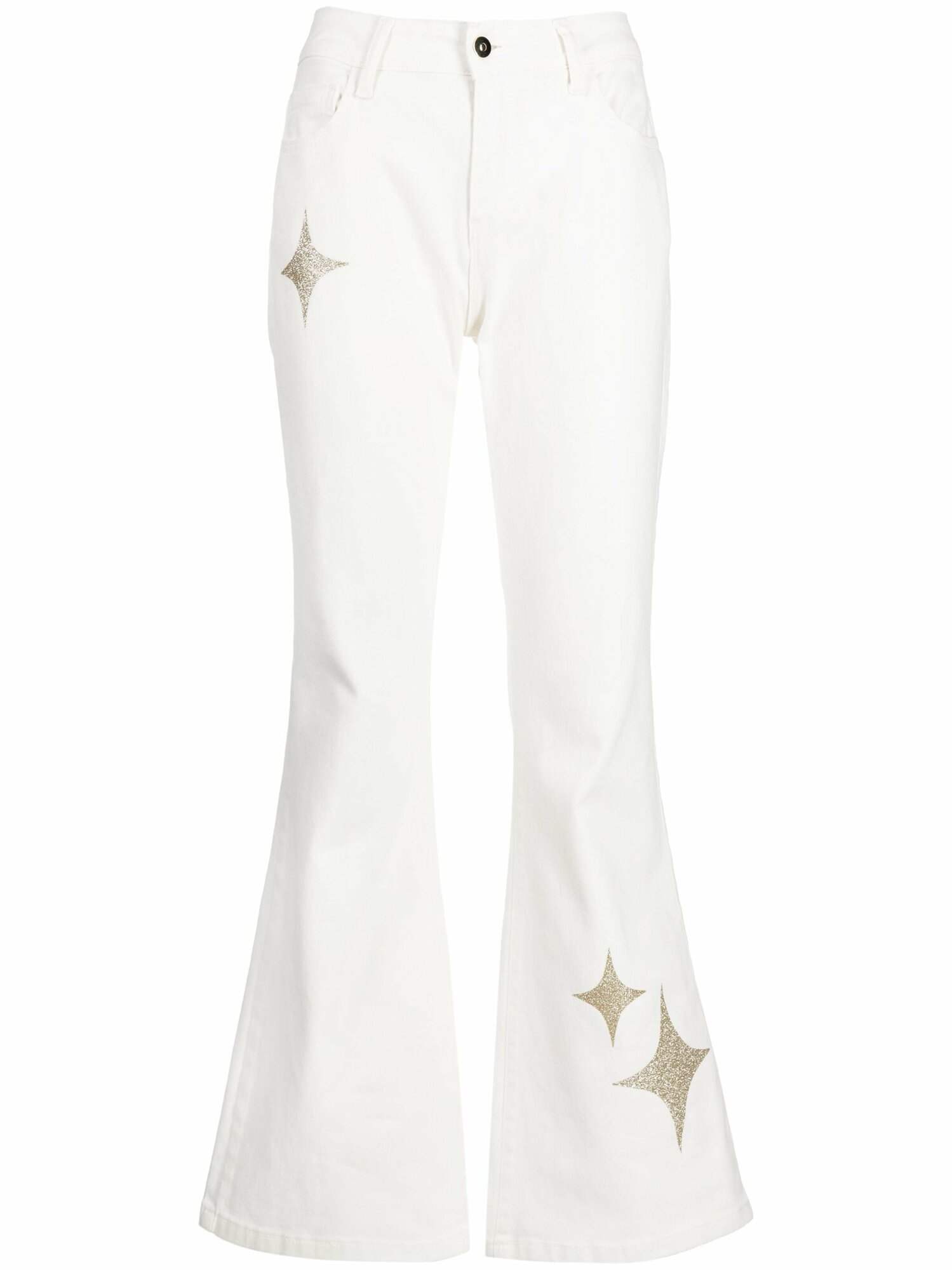 Джинсы Star-print high-rise flared jeans 