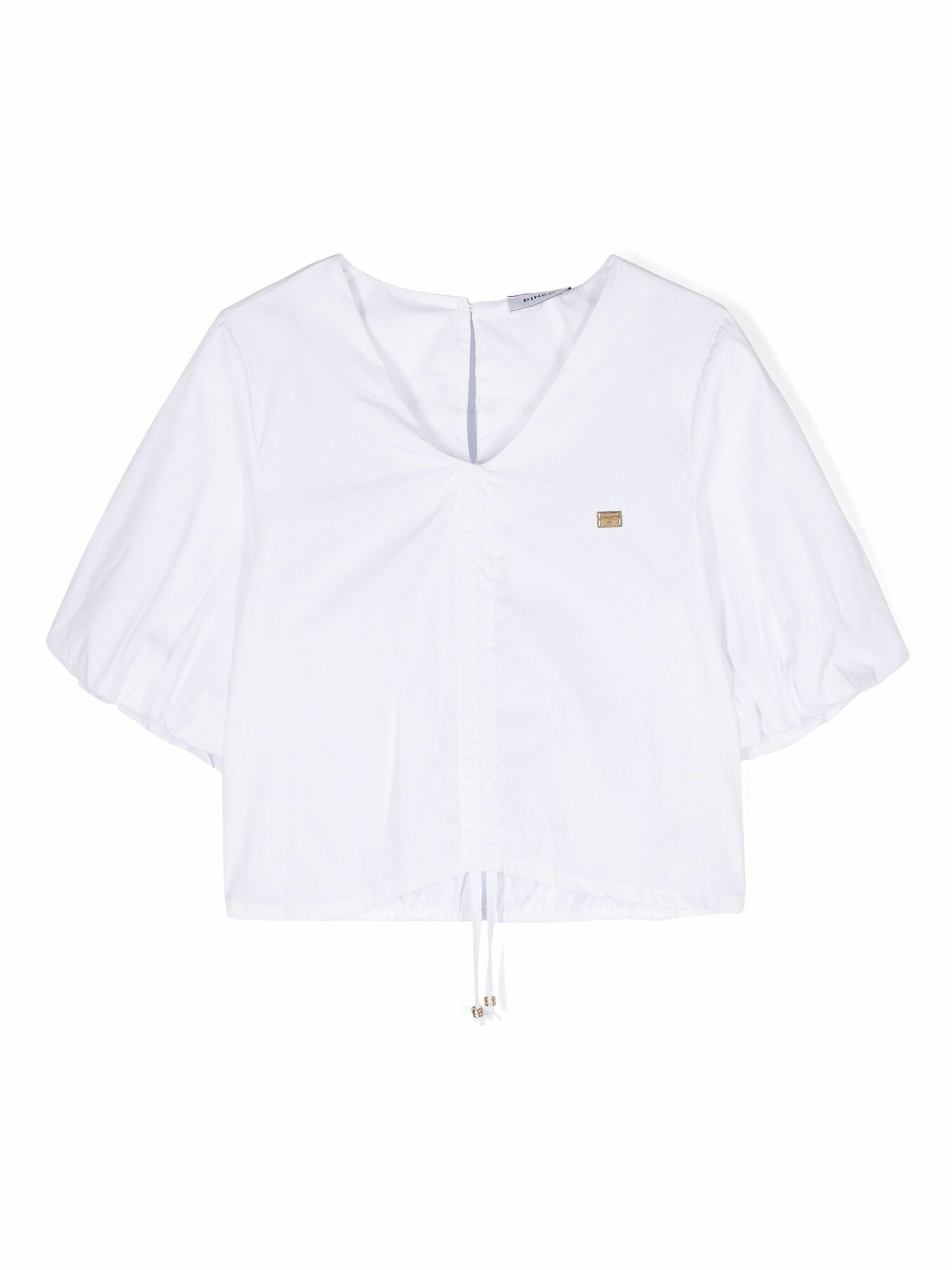 Блуза Поплиновая блузка с укороченными рукавами