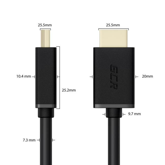 Greenconnect GCR-HD2DVI1-0.5m Кабель HDMI-DVI 0.5m черный, позолоченные контакты, 19pin AM / 24+1M AM double link,