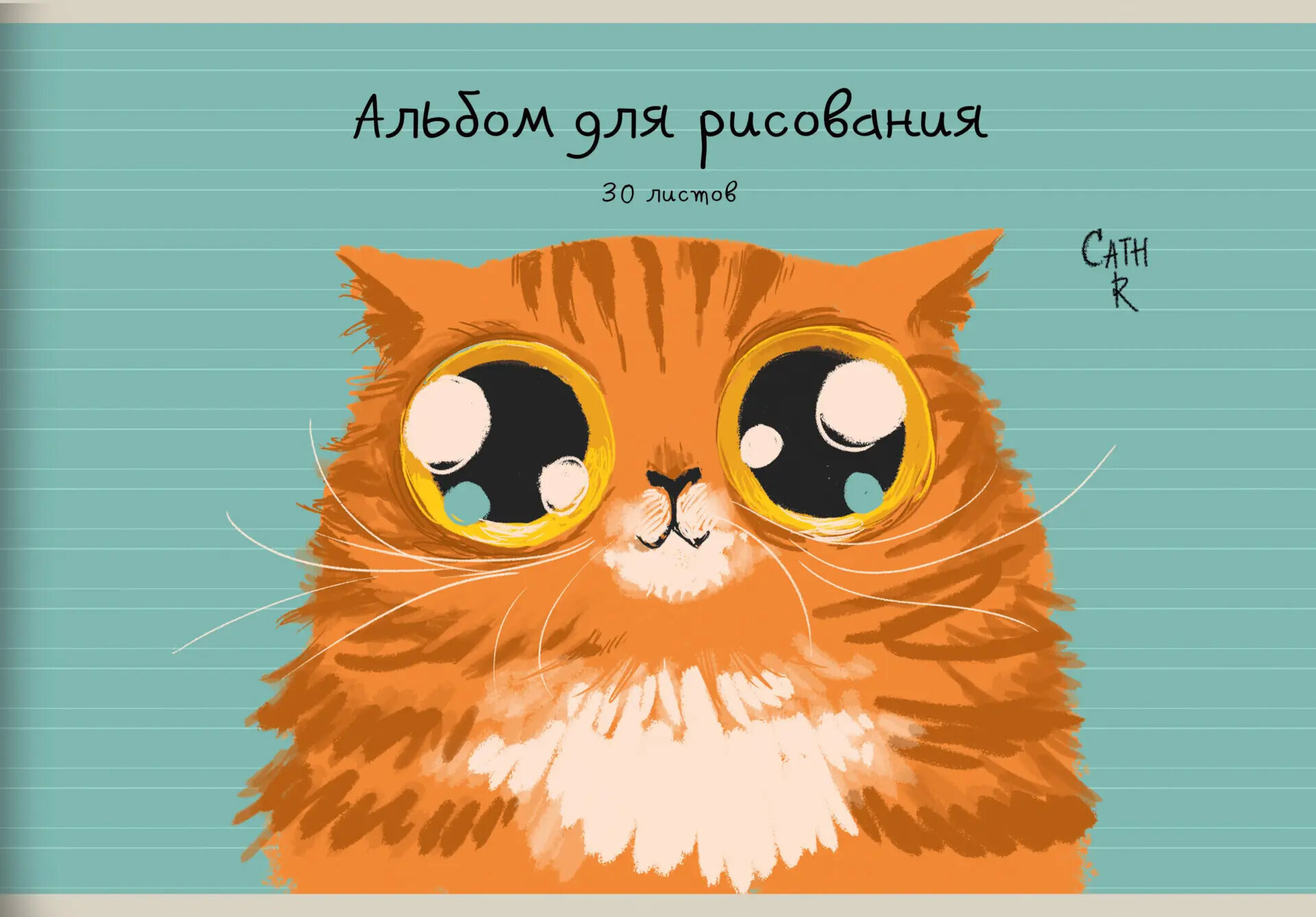 Альбом для рисования Рыжий кот, 30 листов