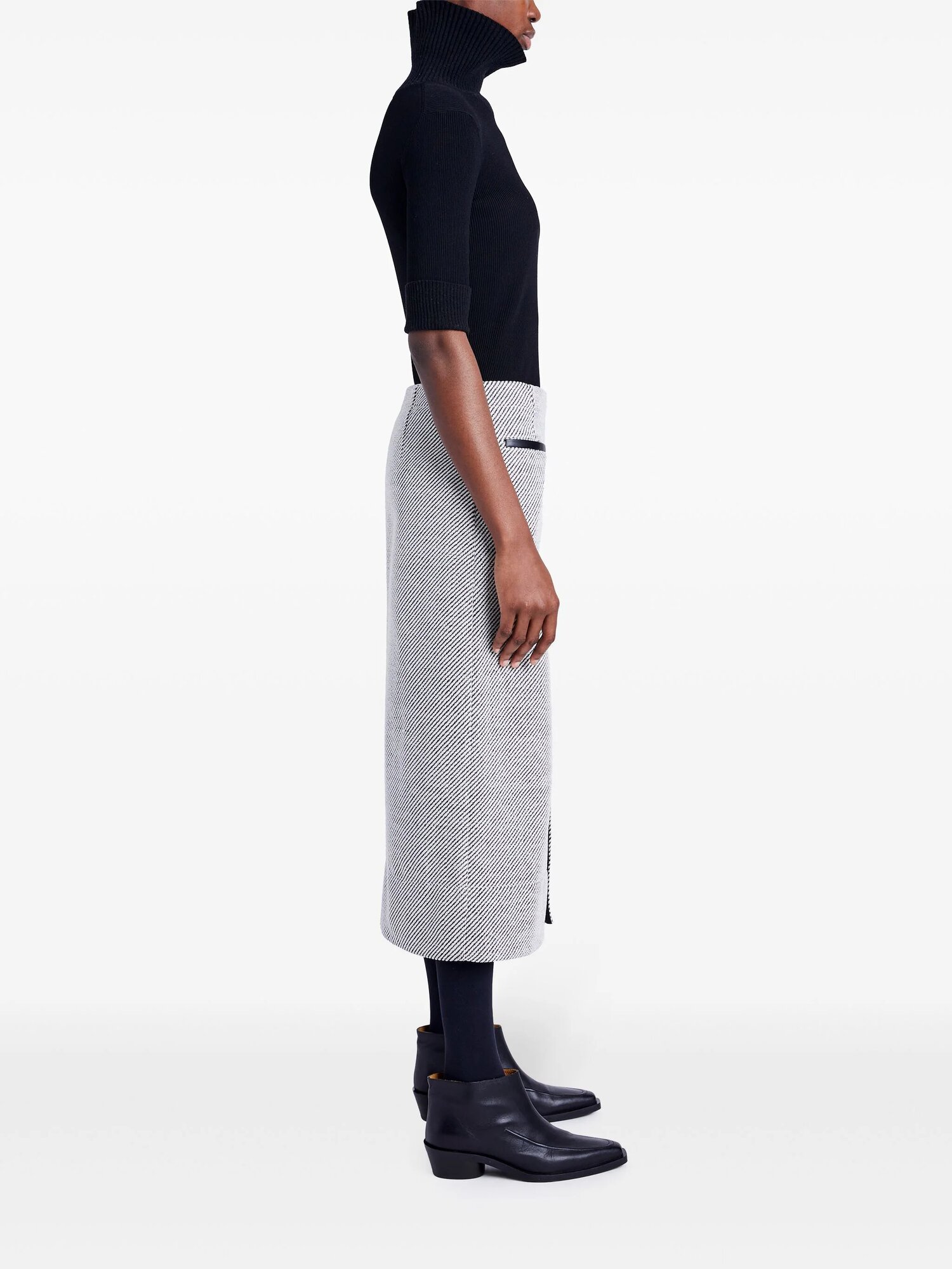 Юбка Proenza Schouler White Label Kingsley, размер 6, бежевый/белый — фото 1