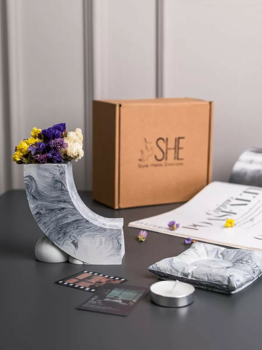 Ваза для сухоцветов для интерьера и декора SHE.STYLE.Home.Emotions