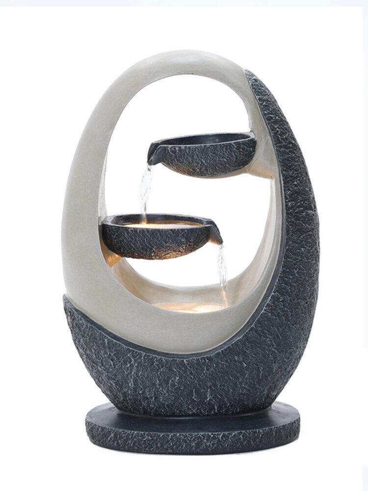 Фонтан декоративный с подсветкой Овальный 30x24х60см KSVA-WXF-2206170-1