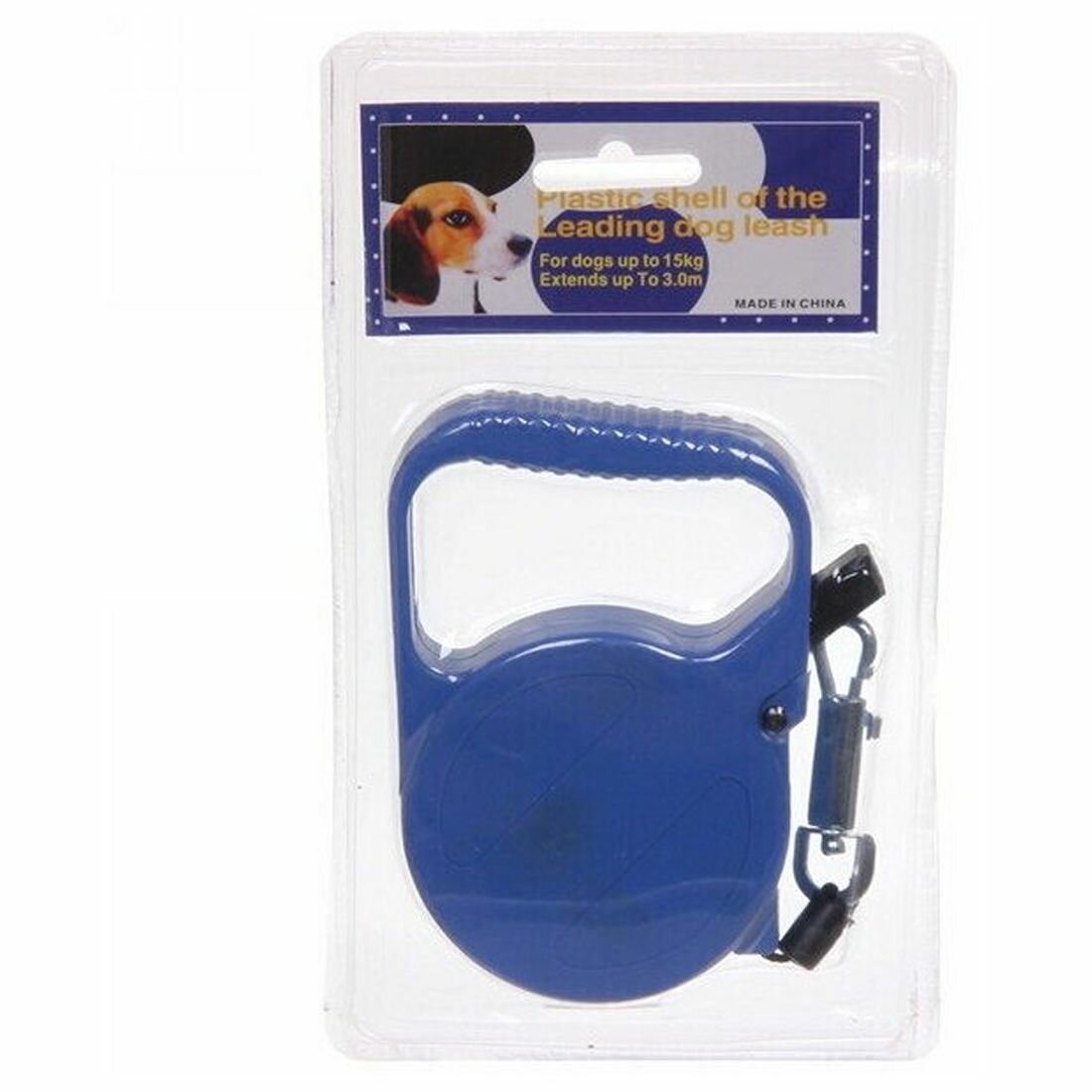 Поводок-рулетка Веселая прогулка 3м до 10кг, синий Ultramarine