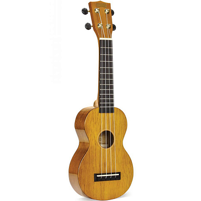 Mahalo MH1VNA Укулеле сопрано с чехлом, корпус - сенгон, гриф - габон, накладка на гриф махагони, струны Aquila Super Nylgut, цвет - Vintage Natural, лакированная, серия Hano