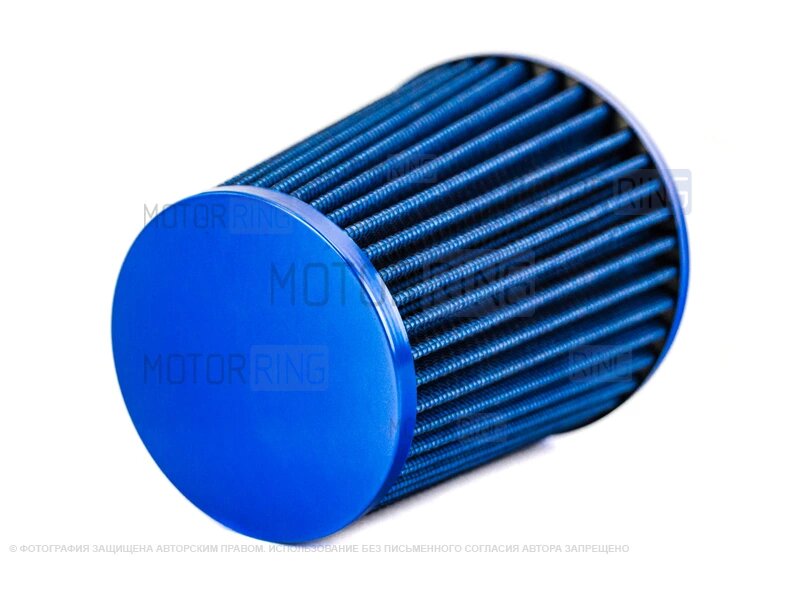 Фильтр нулевого сопротивления закрытый конус синий для инжекторных ВАЗ 2101-2115, 2110-2112, Лада Гранта, Калина, Приора, Нива, Шевроле Нива