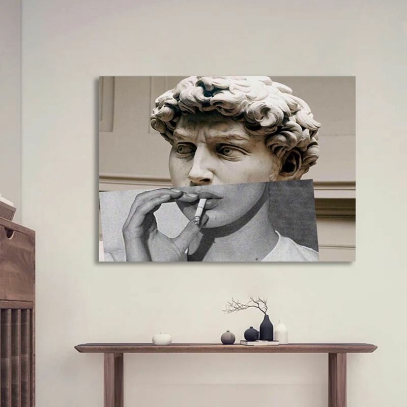 Картина античность, Боги Греции, Давид, Микеланджело 60х80 см.