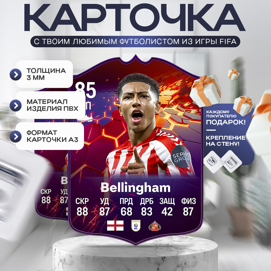 Карточка фифа с футболистом Bellingham 85 A3