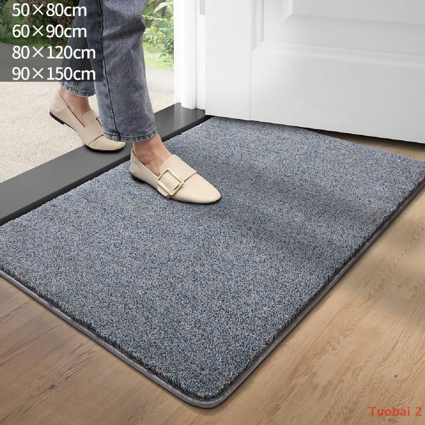 Ковер для прихожей DEXI, мягкий, коврик придверный резиновый, ковер пушистый, нескользящий