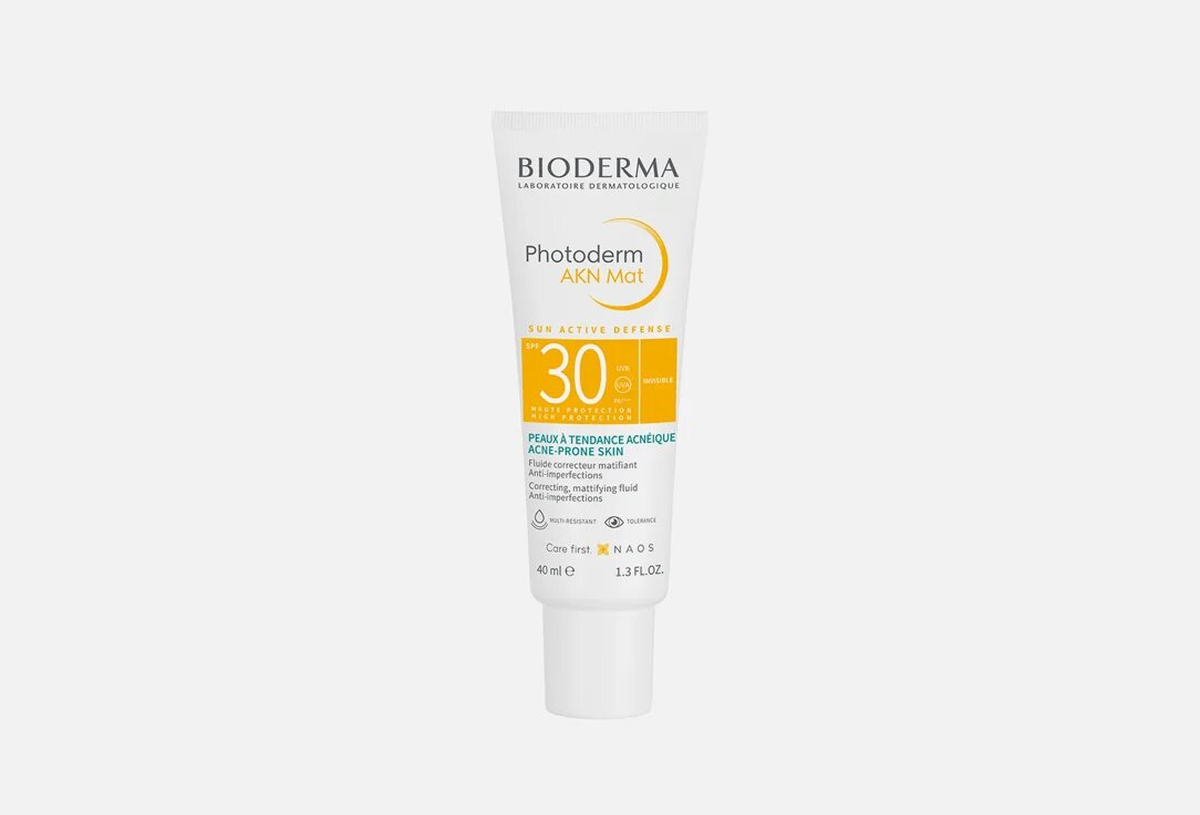 Матирующий флюид Photoderm Akn Mat SPF30 Bioderma, защита от солнца, для всех типов кожи, 40 мл