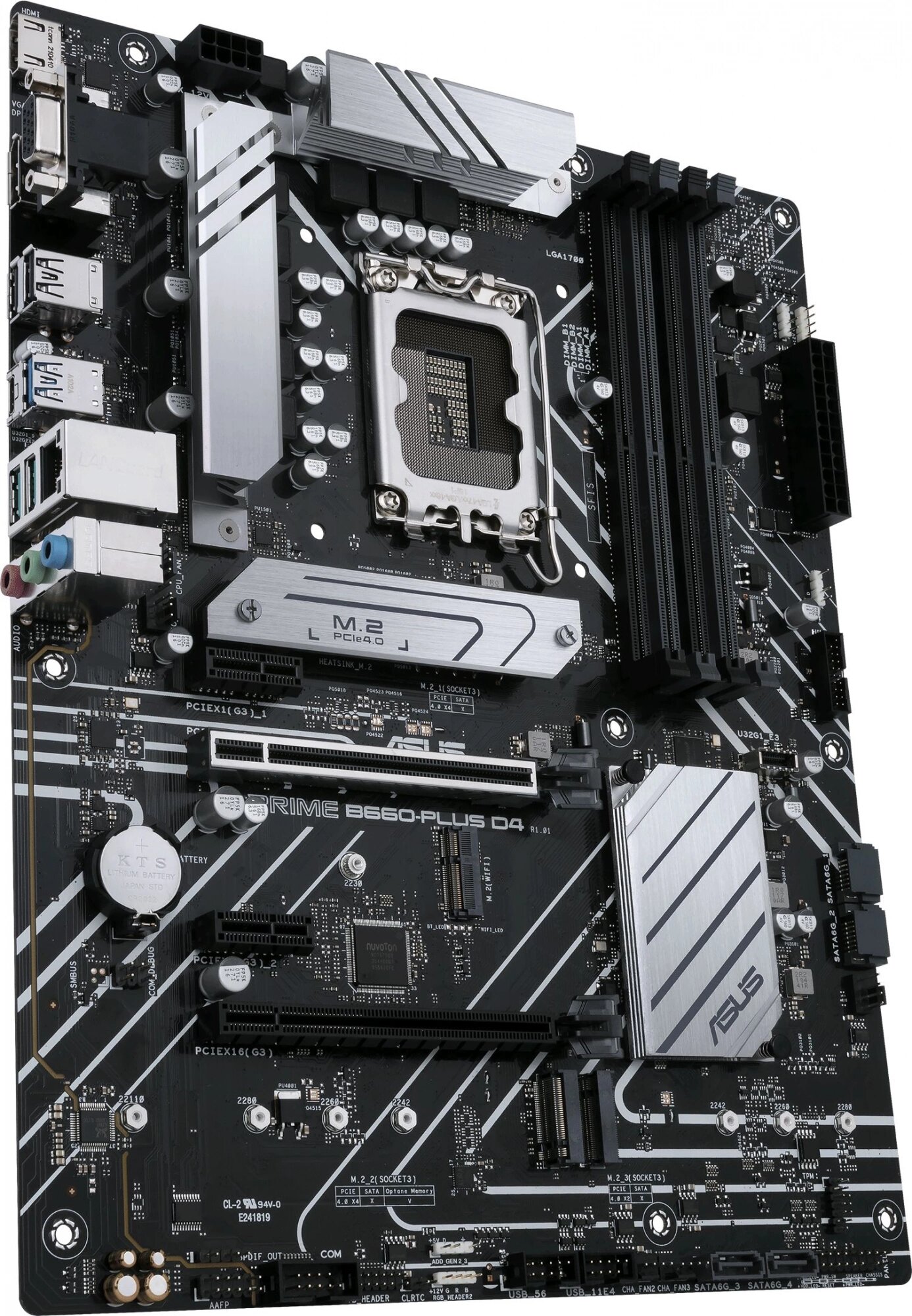 Материнская плата Asus PRIME B660-PLUS D4, Soc-1700, ATX