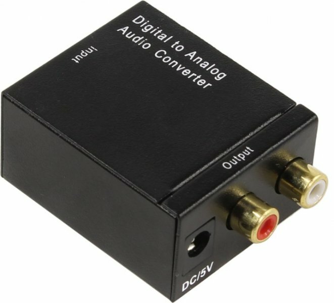 Аудиоконвертер Noname Toslink+RCA(Coaxil) --> 2xRCA + блок питания
