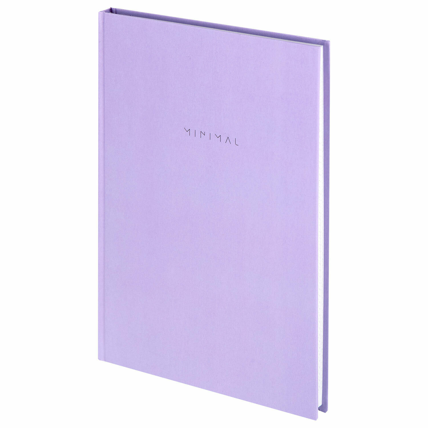 Блокнот большой формат 200х290 мм, А4, 80 л, твердый, клетка, BRAUBERG "Minimal", сиреневый, 116434