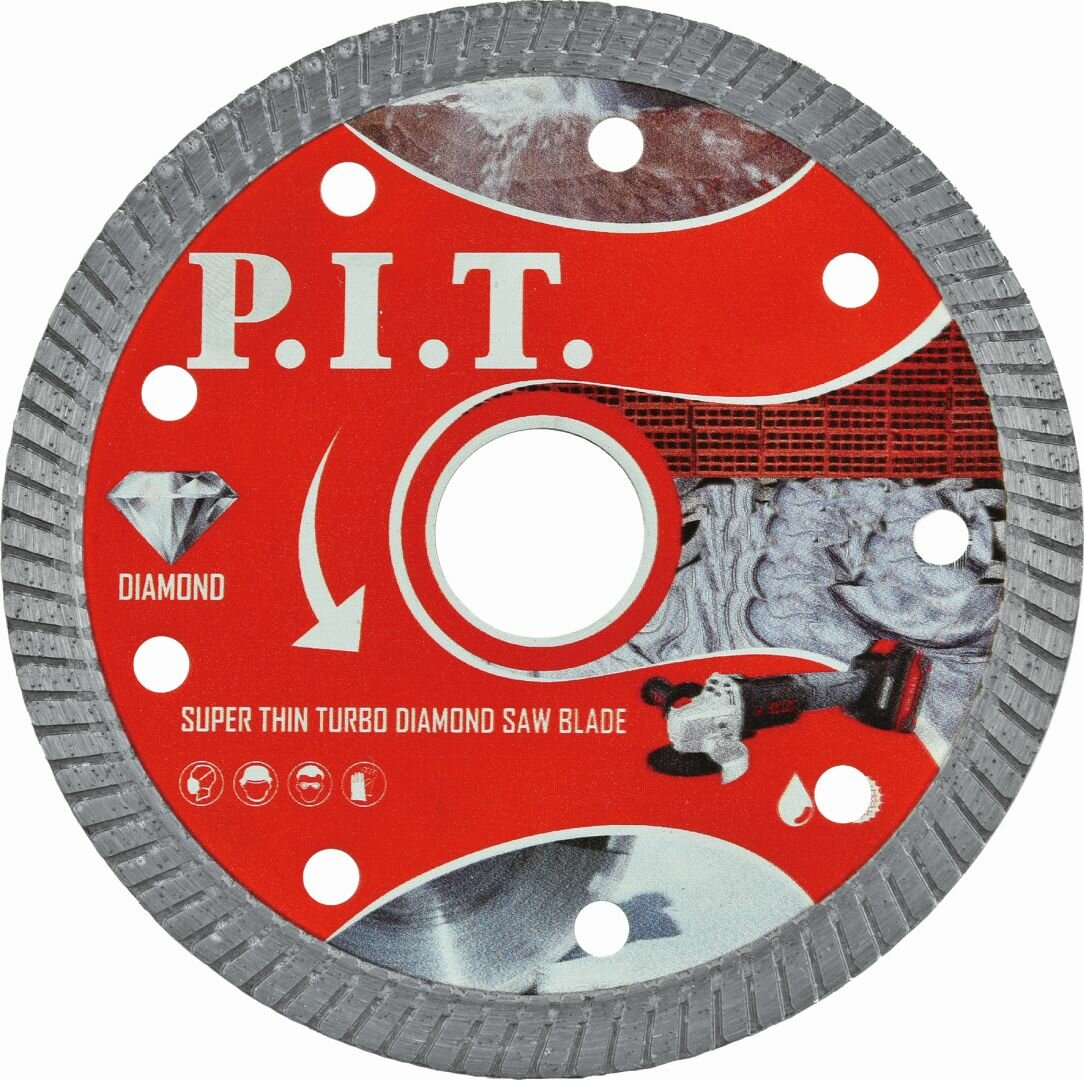 Диск алмазный 230x22,2x1,8 мм Turbo (сверхтонкий) P.I.T. (ACTW03-T230A)
