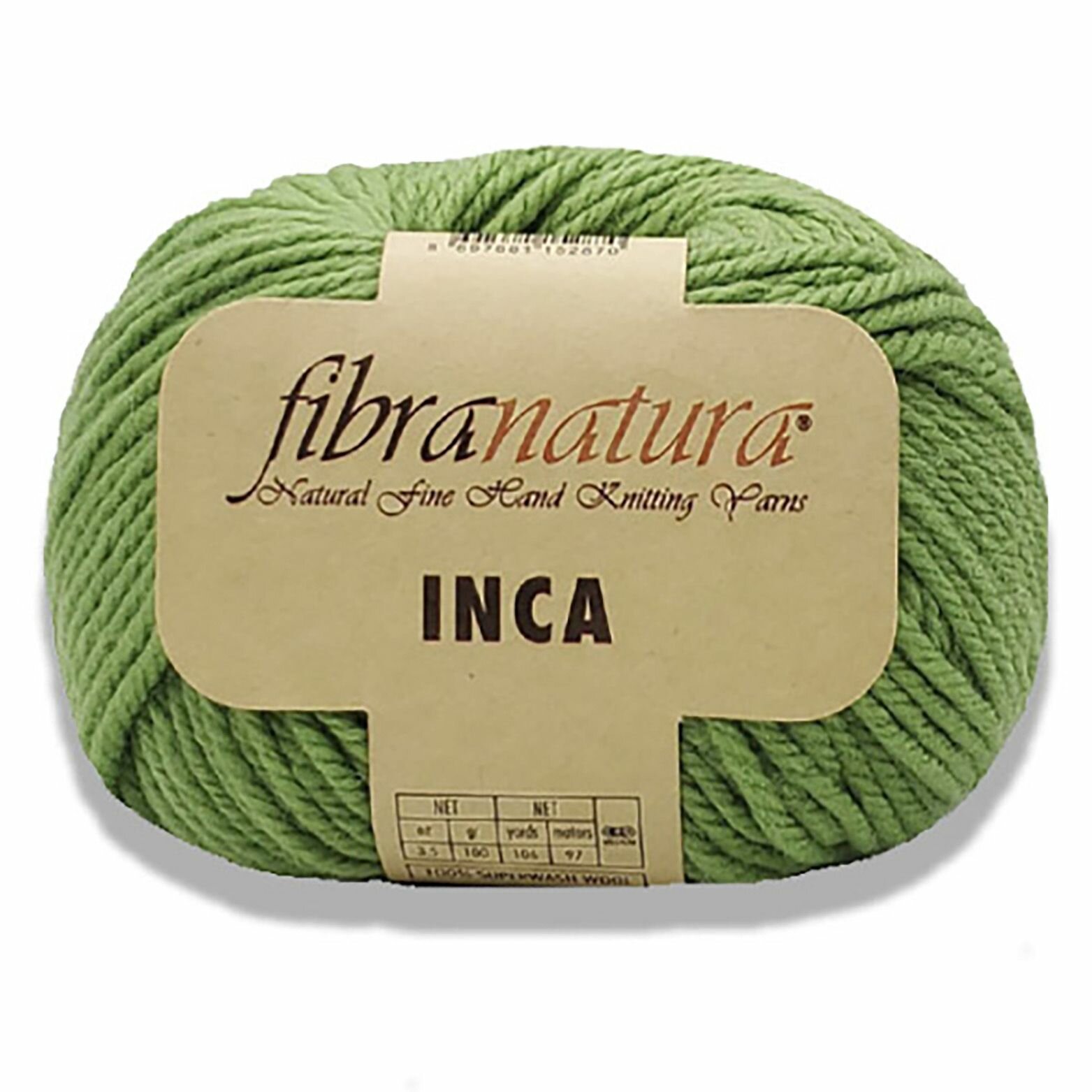 5 Мотков, Fibra Natura INCA, 100% Шерсть супервош / 100 гр. - 97 м, Цвет-43010