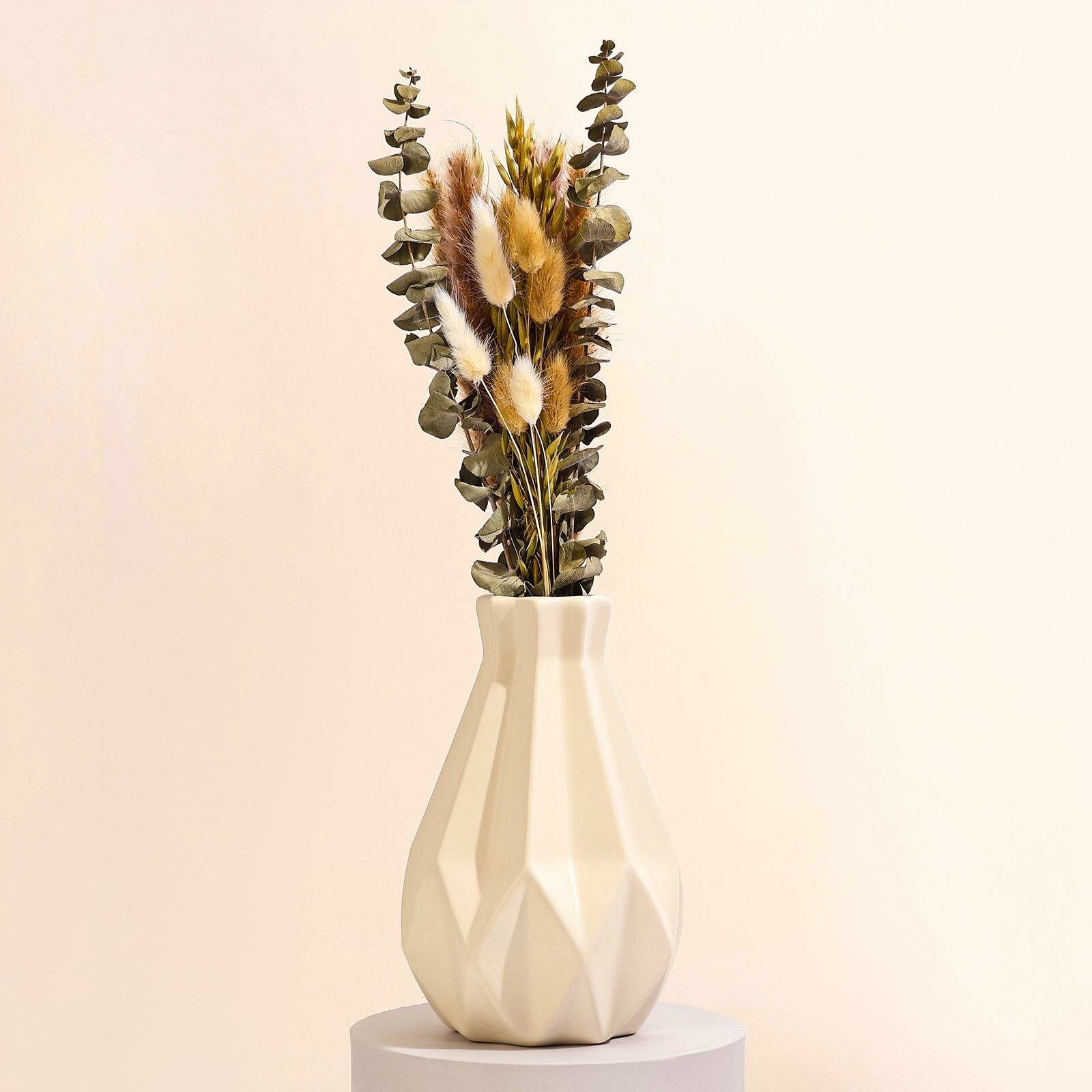 Сухоцветы "Мечта", набор из 4 видов, 48 х 16 х 6 см, бежевый/зеленый