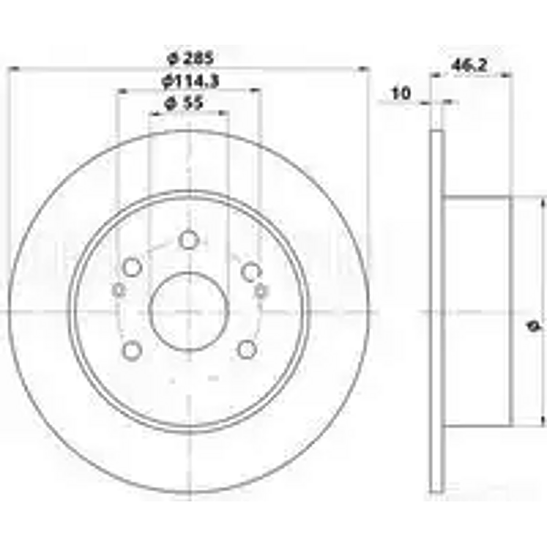 TRIALLI DF165111 диск тормозной задний для а / м geely coolray (18-) d=285 окрашенный