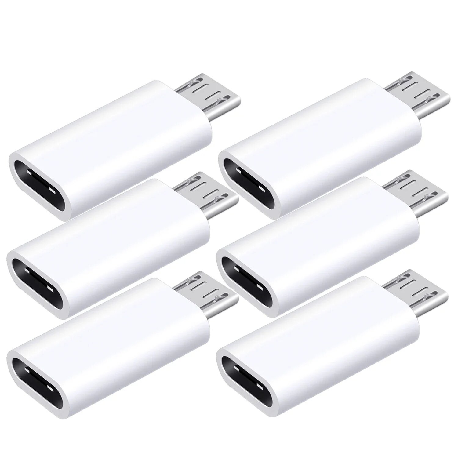 Адаптер USB C к Micro USB Type-Micro USB, разъем-конвертер, поддержка 6Pcs White