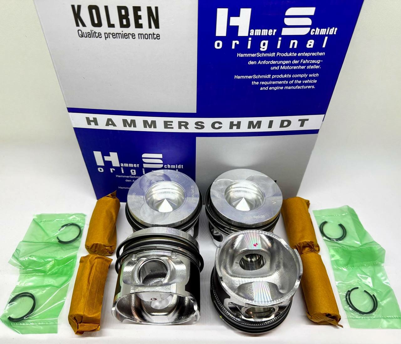 Поршни с кольцами на Renault Nissan March Micra Kubistar Almera Clio Kangoo Thalia / стандартные палец-25мм HAMMERSCHMIDT на двигатель K9K 1.5l / 3720-407601DA