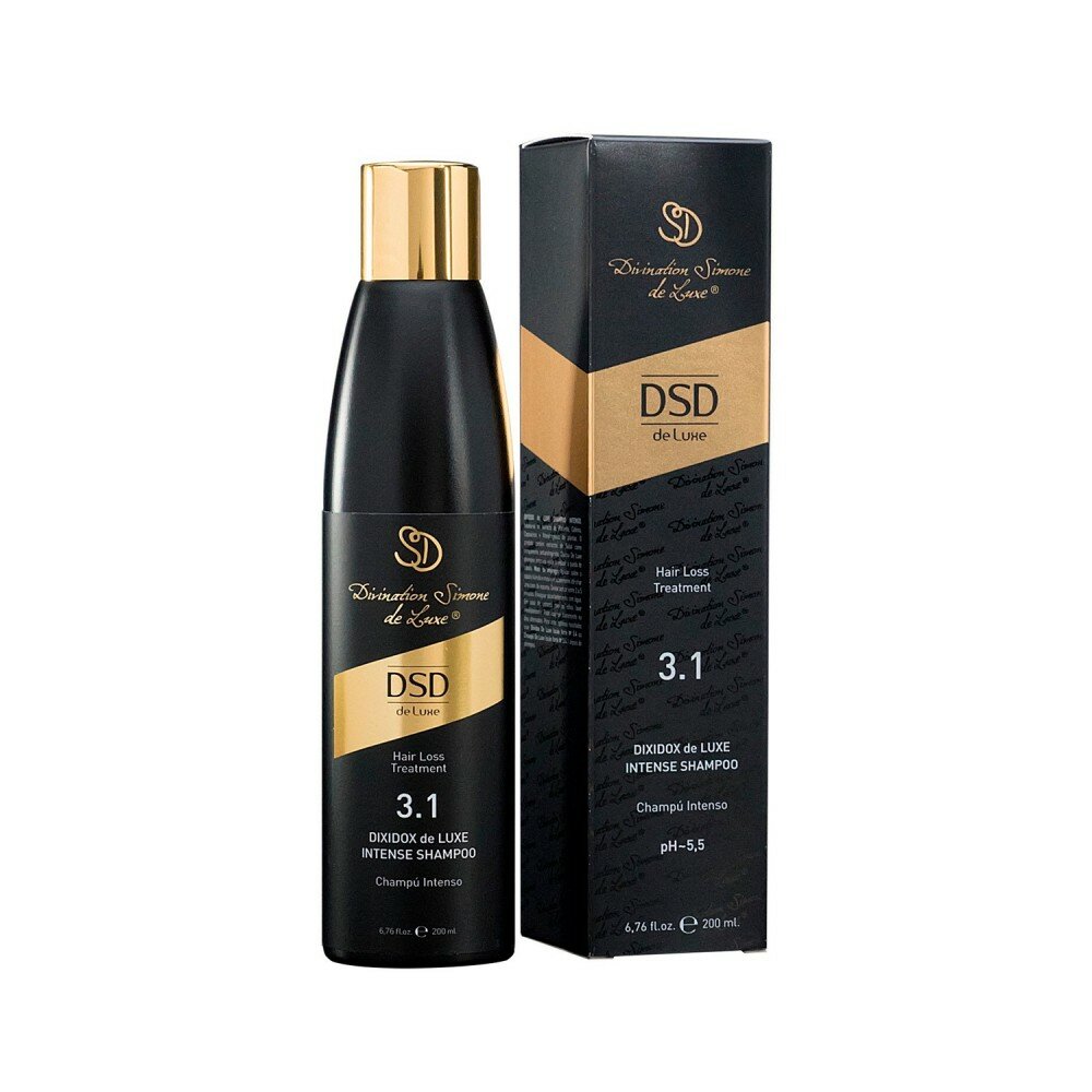 3.1 Шампунь DSD de Luxe Classic против выпадения, гипоаллергенный, для всех типов волос, 200мл