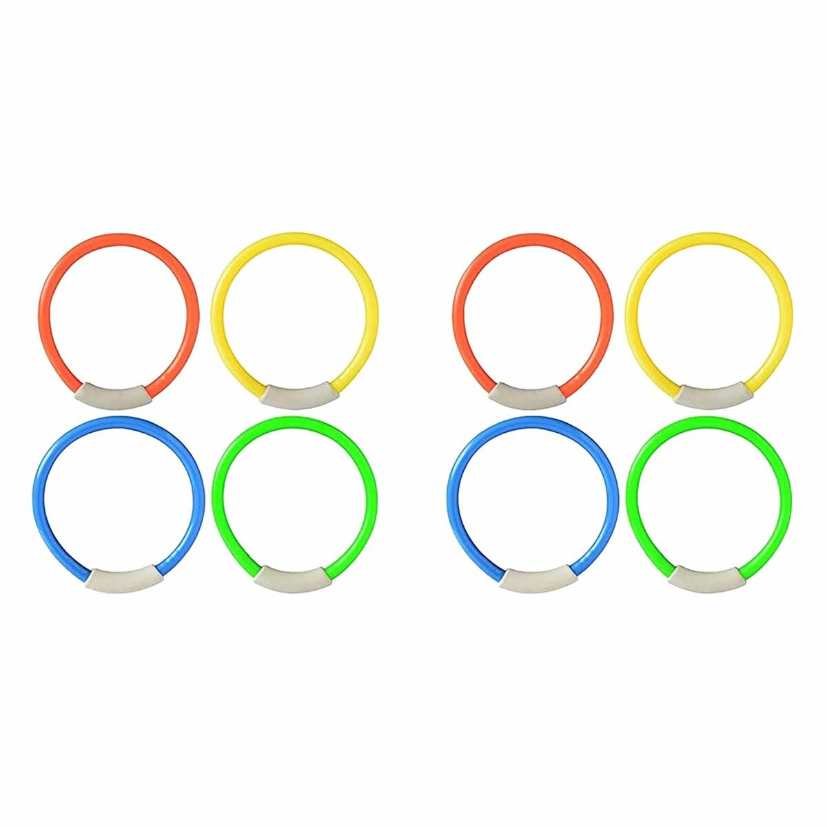 Кольца для дайвинга Игрушка для бассейна, 8 шт, пластиковое кольцо, красочное тонущее обучение дайвингу