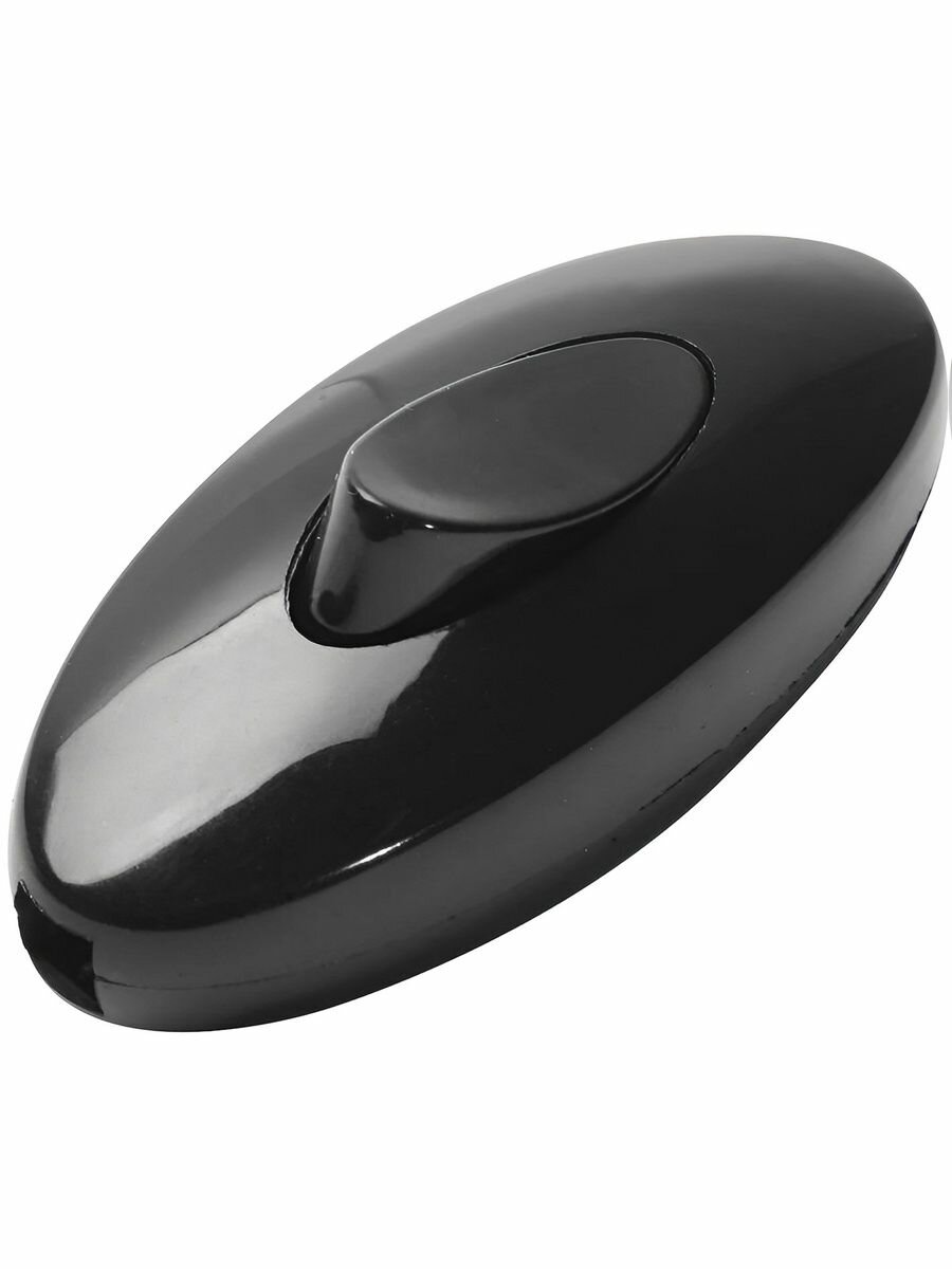 Кнопка выключатель (переключатель) для бра (светильника) 6А 250V черный