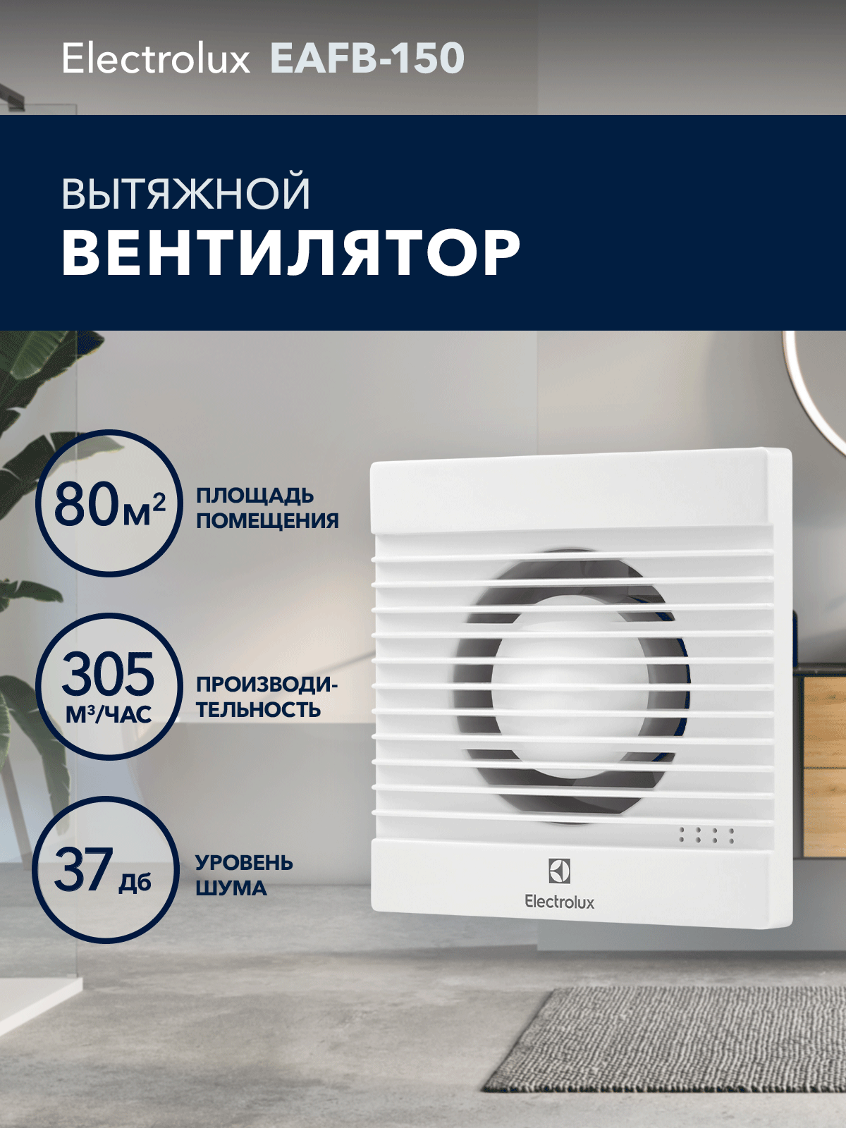 Вентилятор вытяжной Electrolux серии Basic EAFB-150