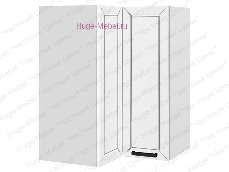 Угловой шкаф верхний прямой 600 Альфа (белый) Huge Mebel. Ширина 600 Высота 716. Модули кухонные верхние