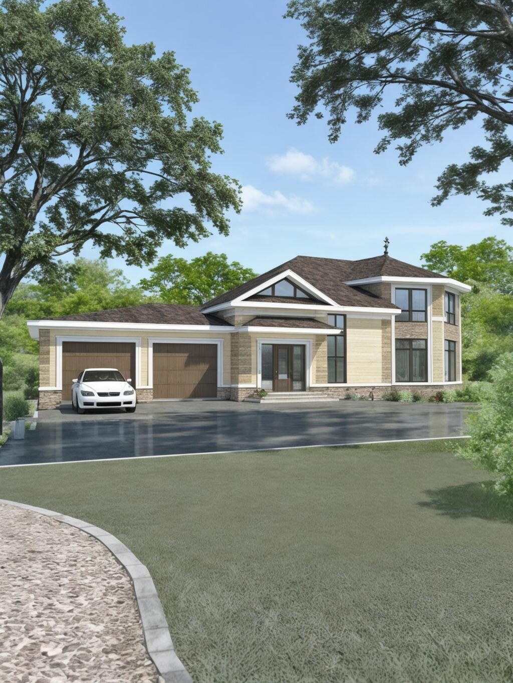 Проект дома АР + КР, 5 комнат, двухэтажный, газобетон, 393 м², 26,27 м