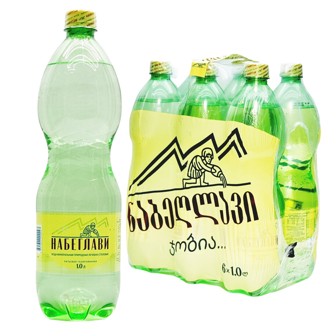 Вода минеральная Набеглави лечебно-столовая, 6 шт по 1 л