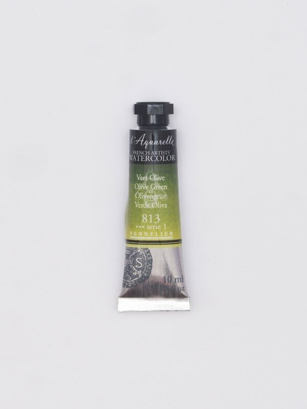 Sennelier L'aquarelle Акварельная краска акварель художественная в тубе 10мл зеленый оливковый