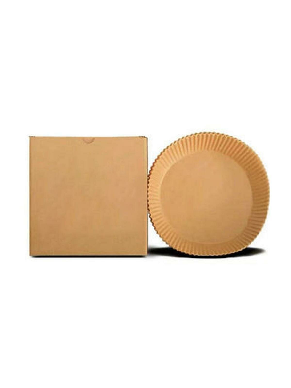 50 шт. одноразовых бумажных подложек для аэрофритюрницы, круглые бумажные коврики и подложки для выпечки, антипригарная, маслостойкая пергаментная бумага для выпечки