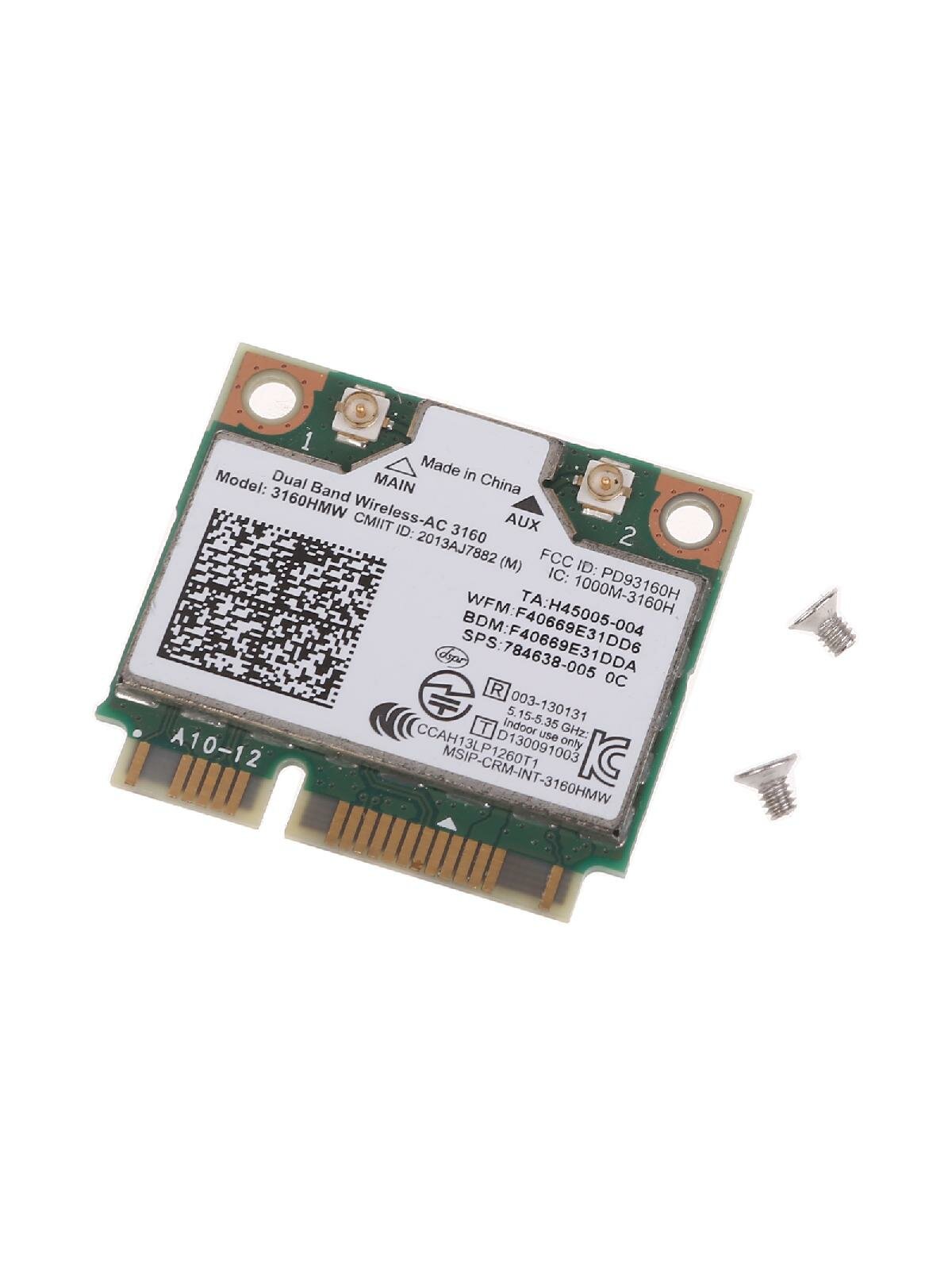 Intel 3160 3160HMW Mini PCI-e Wifi Wireless Laptop Card Dual Band 2.4ghz 5Ghz 802.11ac Wireless AC +BT 4.0 Adapter