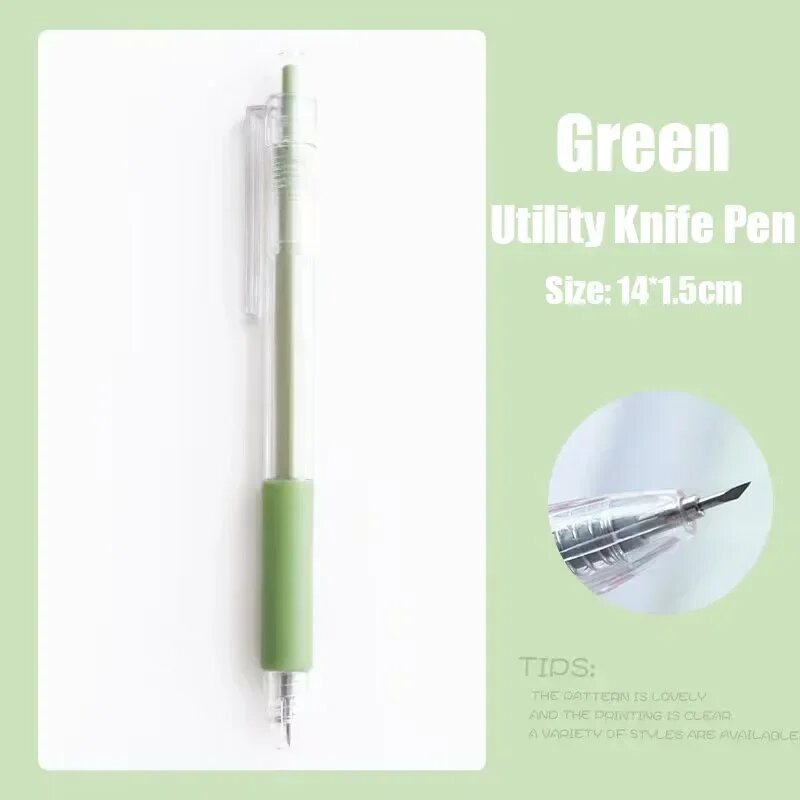 Зеленая ручка-нож для скрапбукинга, Green-1Pcs