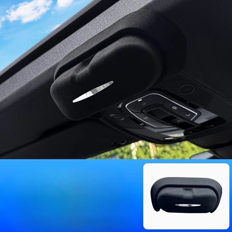 Для BMW X1 iX1 U11 2023-2025 автомобильный солнцезащитный козырек, чехол для очков из АБС-пластика, износостойкий держатель для солнцезащитных очков, ящик для хранения, органайзер для очков black