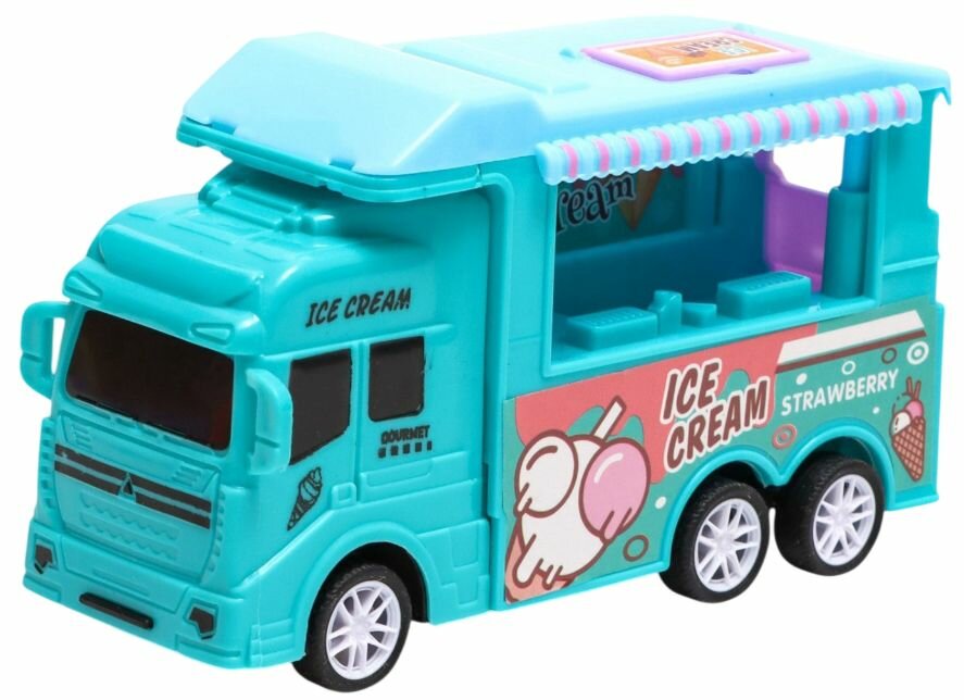 Машина "Мороженое", детская игрушка для сюжетно-ролевых игр дома и в песочнице, игрушечный автомобиль с инерционным механизмом, микс